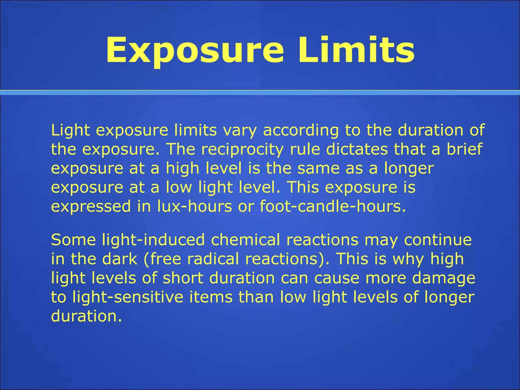 Collection Care I: Light | PPT
