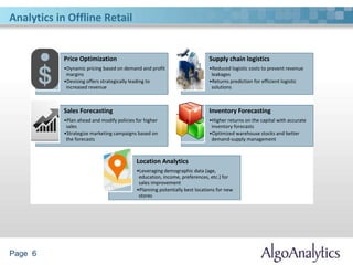 Analytics for offline retail: Using Advanced Machine Learning | PPTX
