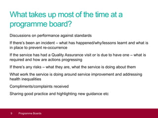 AAA nurses training: programme boards presentation September 2019 | PPTX