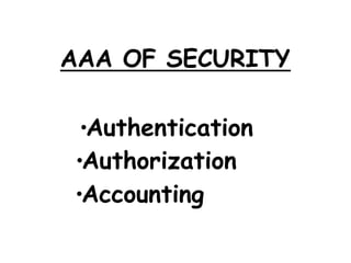AAA of security | PPTX