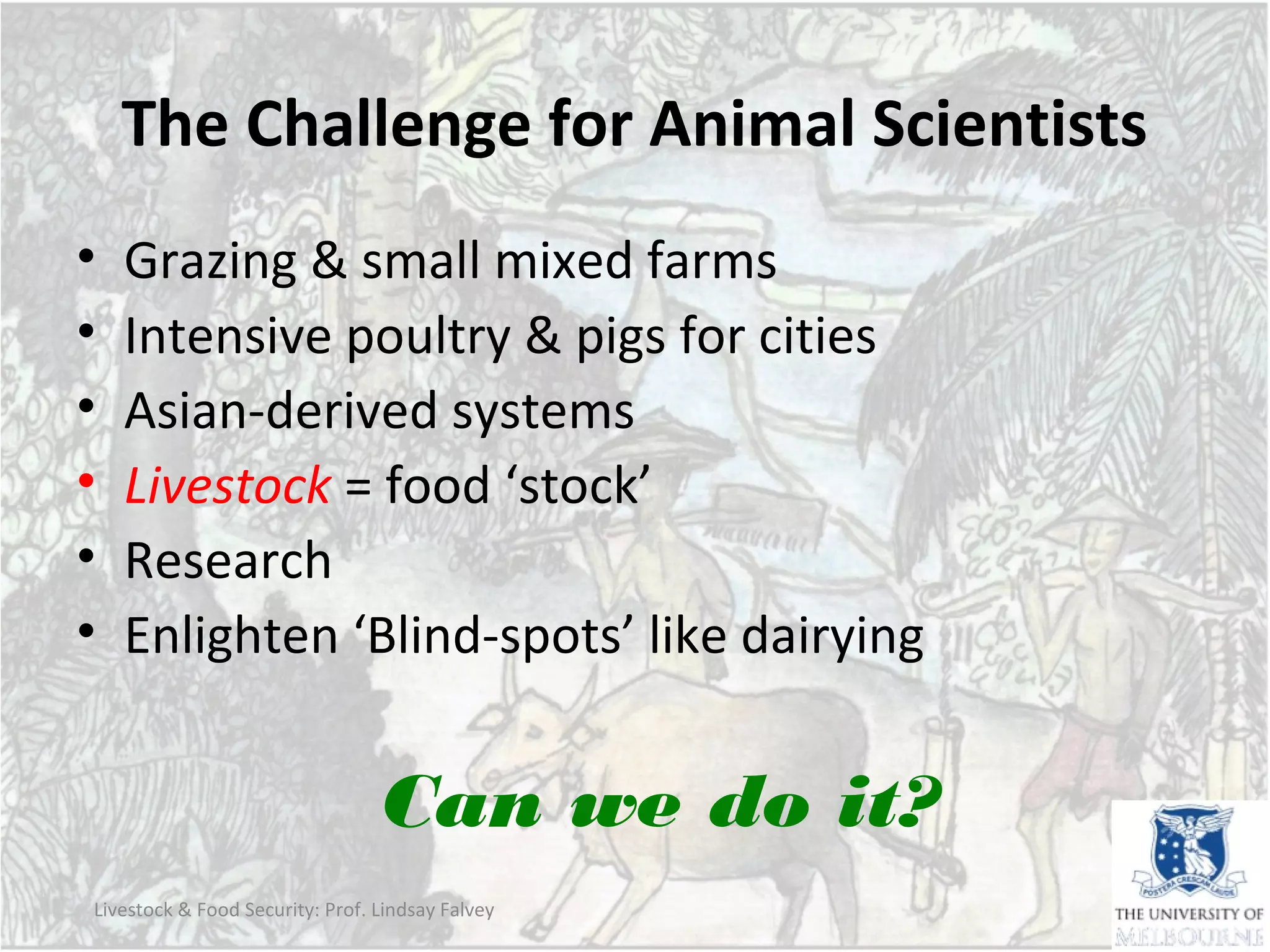 Livestock and Food Security | PPT