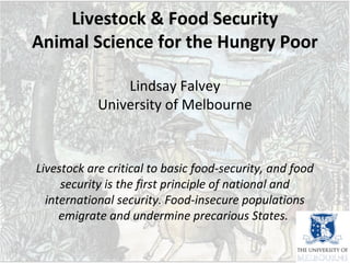 Livestock and Food Security | PPT