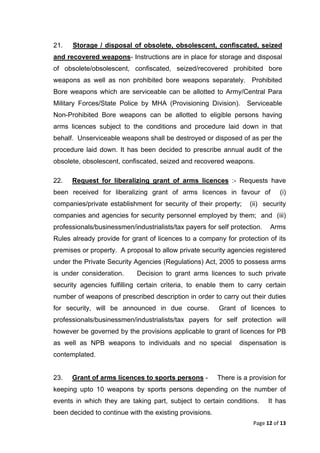 Arms policy india-080410 | PDF