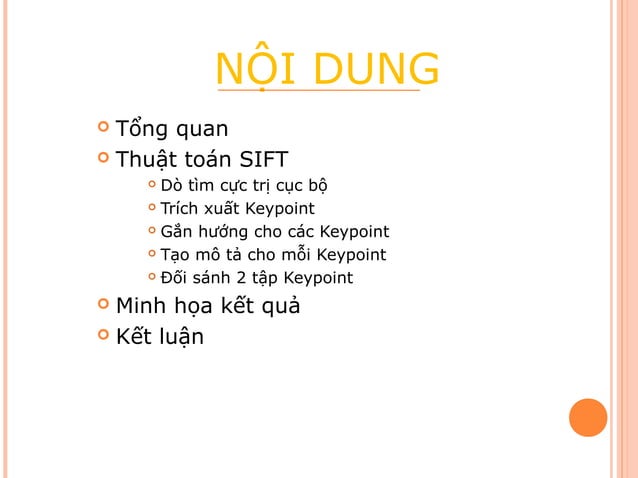 SIFT Algorithm Introduction | PPT