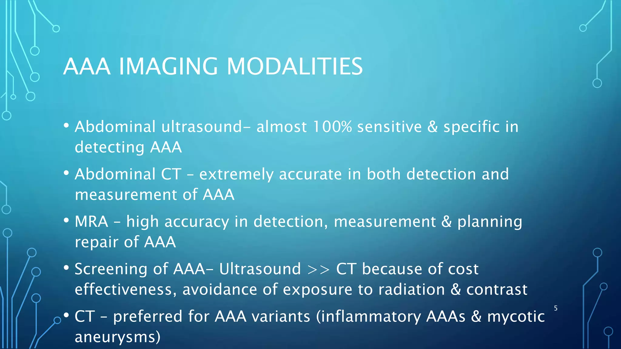 ABDOMINAL AORTA SCREENING | PPTX