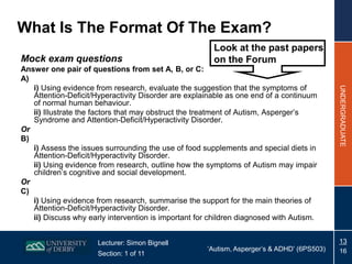 Autism Asperger's & ADHD - Introduction to the Module (2014) | PPT