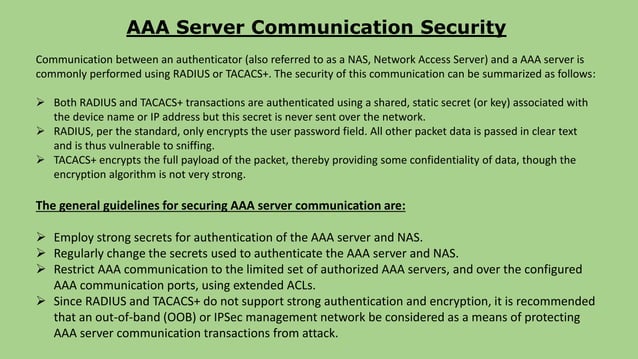 AAA Best Practices | PPTX