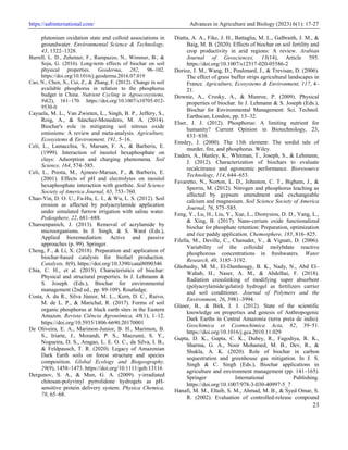 Production and physico-chemical properties of biochar and its impact on ...