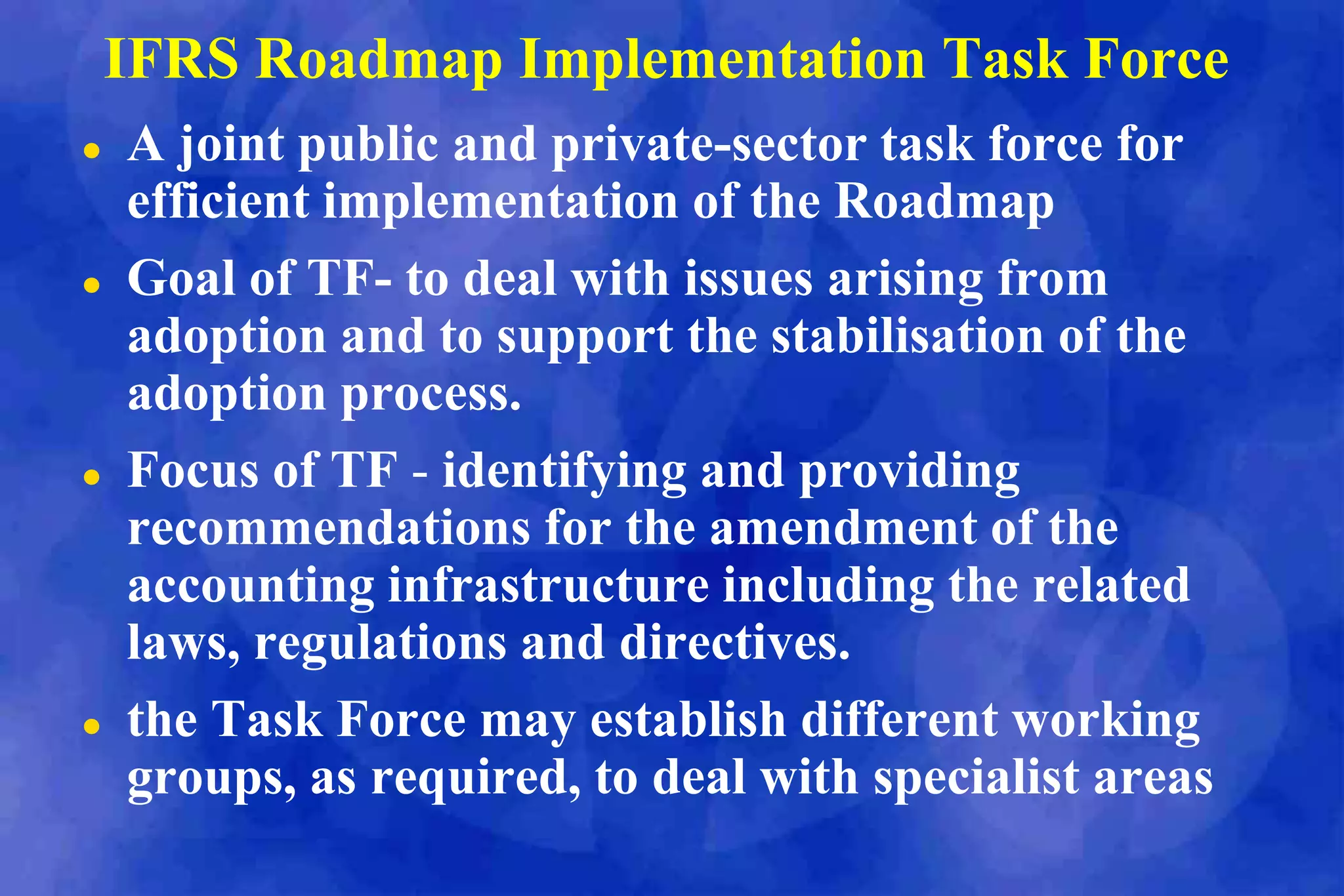 ifrs-adoption-road-map-presentation-to-development-bank gashe | PPT