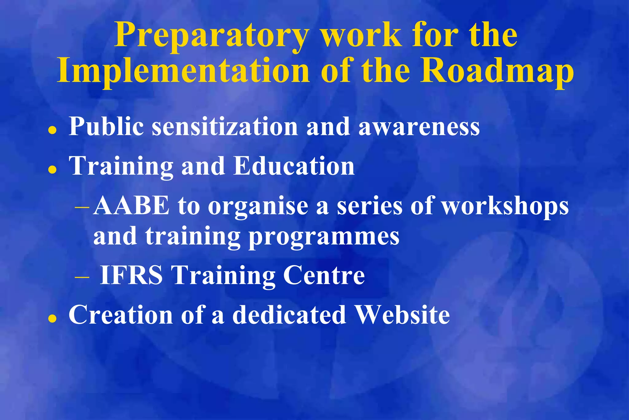 ifrs-adoption-road-map-presentation-to-development-bank gashe | PPT
