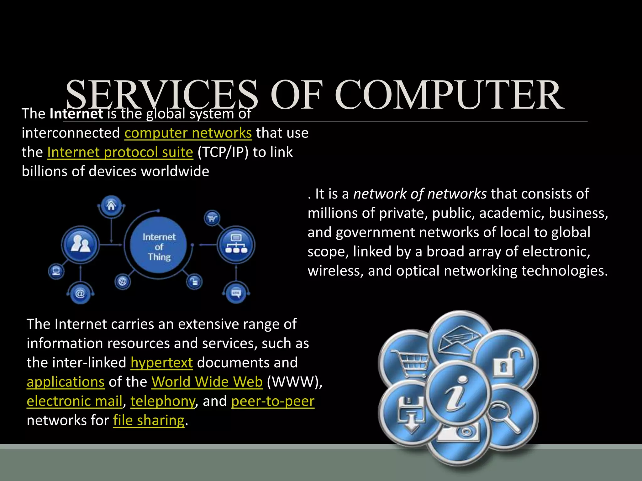 Computer Assignment Topic-Internet | PPTX