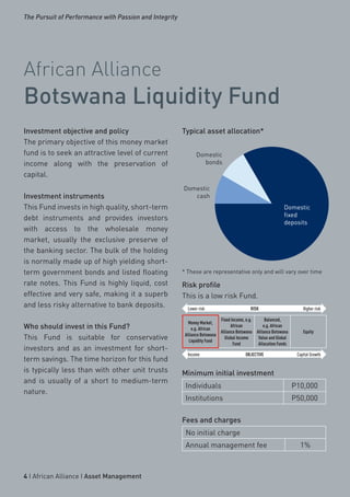 African Alliance Botswana Unit Trusts' brochure | PDF