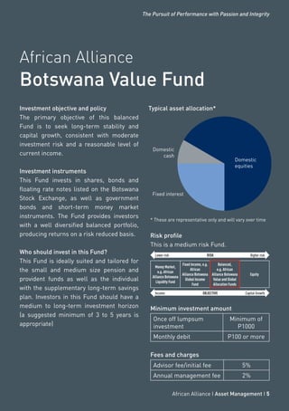 African Alliance Botswana Unit Trusts' brochure | PDF
