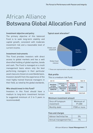 African Alliance Botswana Unit Trusts' brochure | PDF