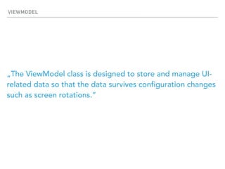 Android Architecture Components | PPT