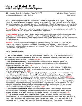 Harshad Patel Resume- hkp-G15 | PDF
