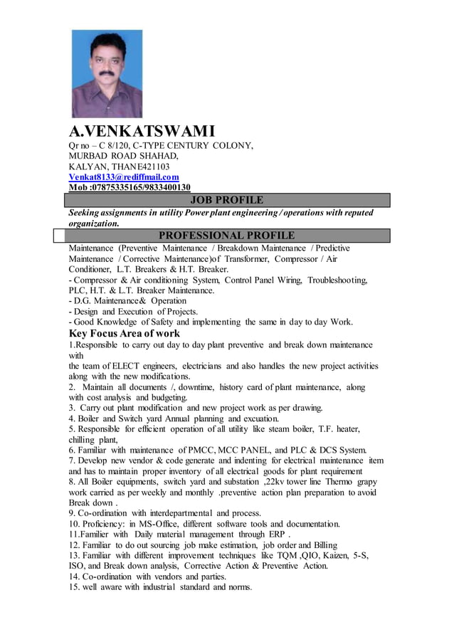a venkat resume | PDF