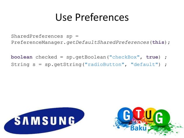 Android Preferences | PPT