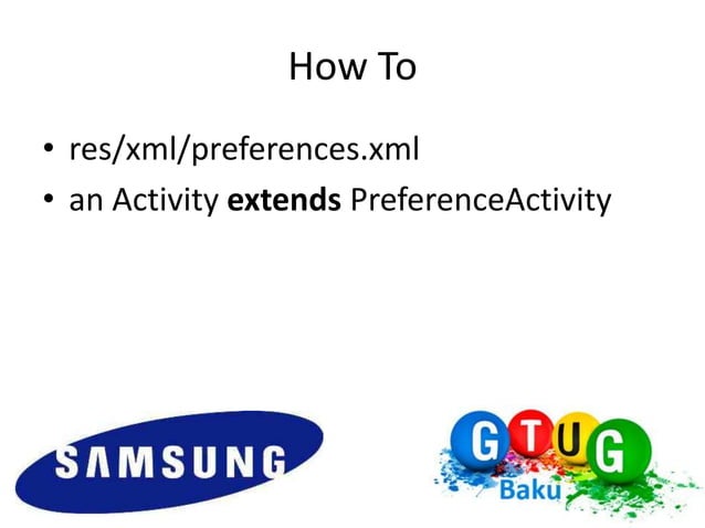 Android Preferences | PPTX | Operating Systems | Computer Software and Applications