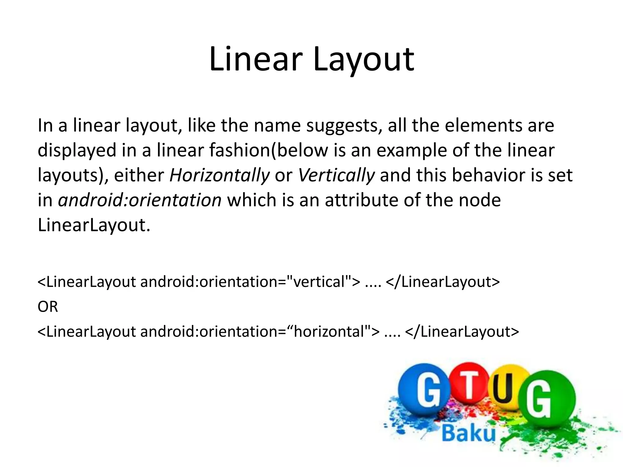 Rajab Davudov - Android UI Design: Layouts | PPTX