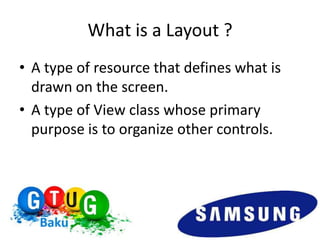 Android Erası 2 - UI və layoutlar | PPTX