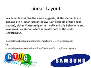 Android Erası 2 - UI və layoutlar | PPTX