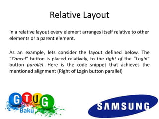 Android Erası 2 - UI və layoutlar | PPTX