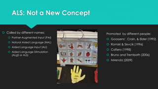 AAC and Aided Language Stimulation | PPT