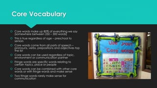 AAC and Aided Language Stimulation | PPT