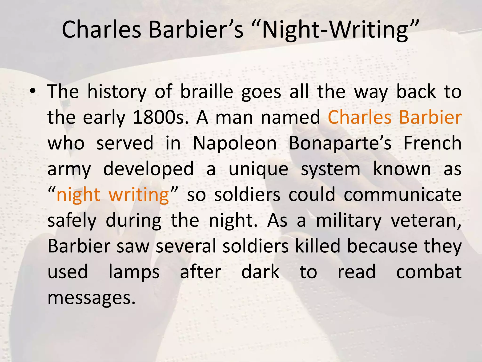 Introduction of braille | PPTX