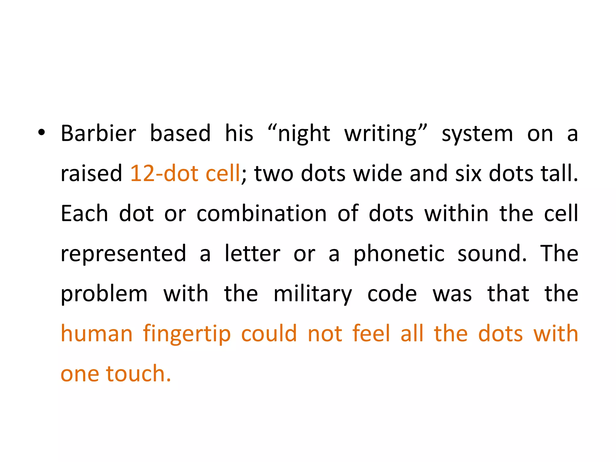 Introduction of braille | PPTX