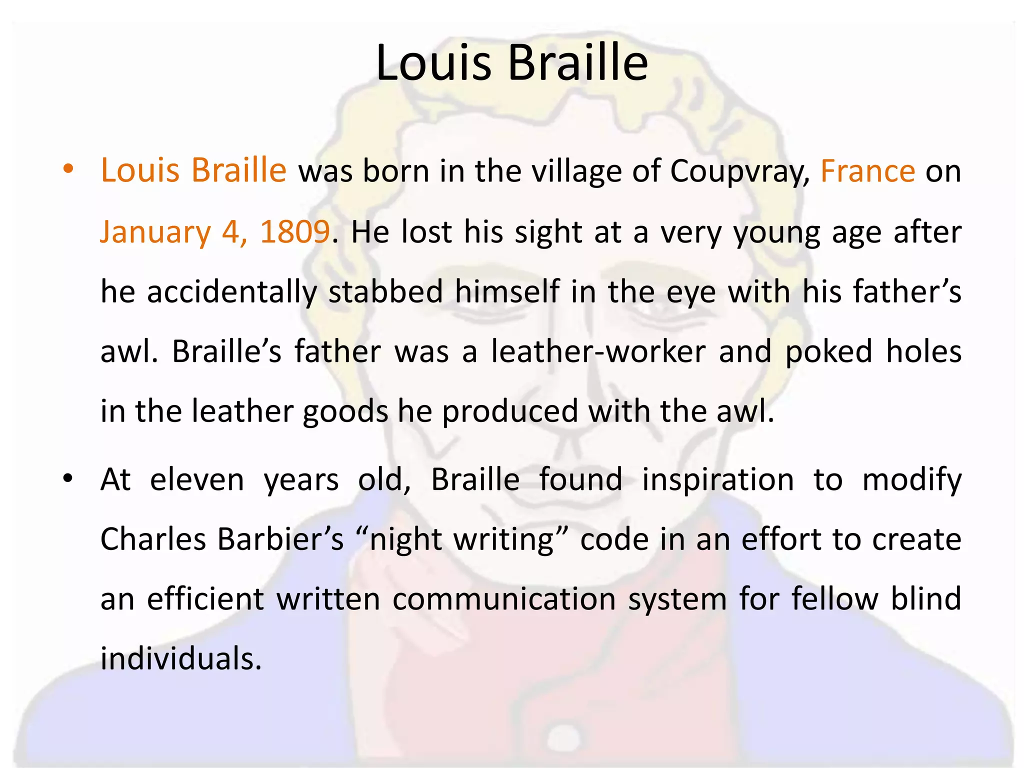 Introduction of braille | PPTX