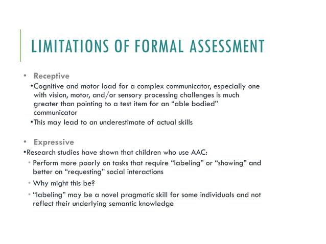 AAC Assessment Part 1: Functional Communication Assessment & Access ...