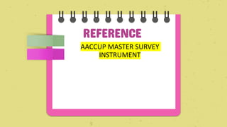 Aaccup msi for area v research | PDF