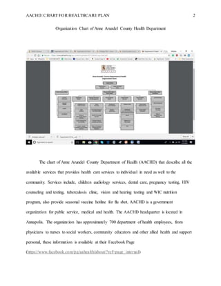 Organization chart for a chosen health care department | DOCX