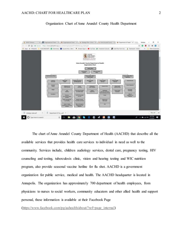Organization chart for a chosen health care department | PDF