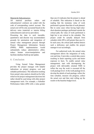 Highlights on Earned Value Management Elements | PDF | Business Accounting & Finance | Business