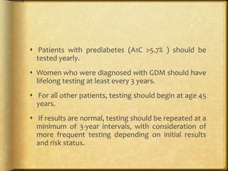 Diagnosis and treatment of diabetes | PPT