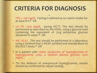 Diagnosis and treatment of diabetes | PPT
