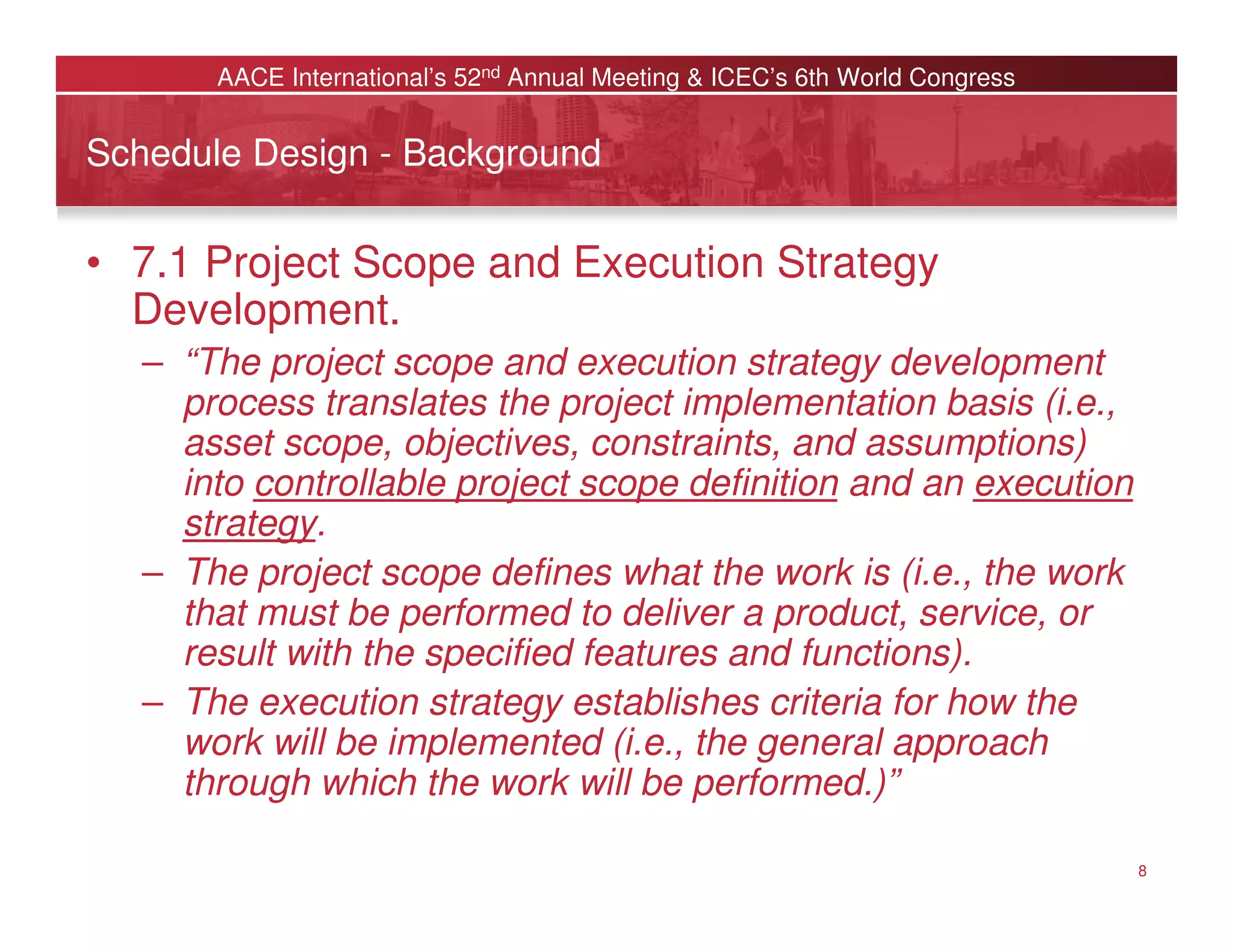 Schedule Design AACE | PDF
