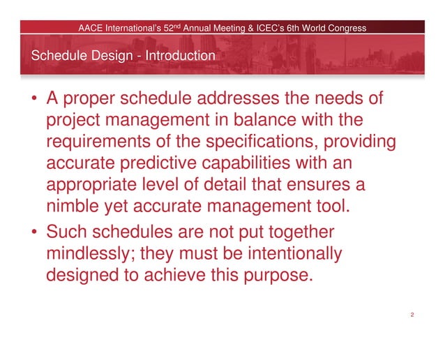 Schedule Design AACE | PDF | Business | Business and Finance