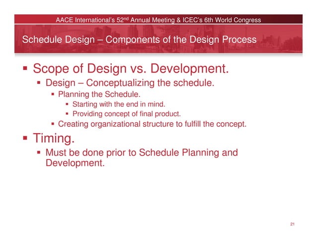 Schedule Design AACE | PDF | Business | Business and Finance