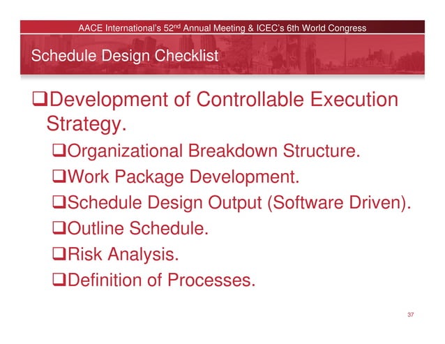 Schedule Design AACE | PDF | Business | Business and Finance
