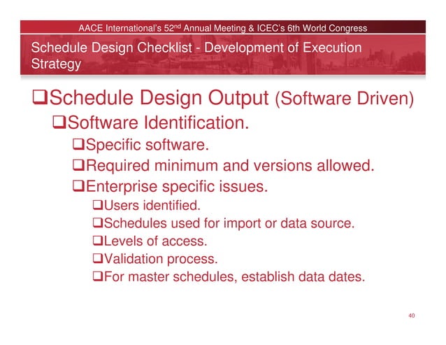 Schedule Design AACE | PDF | Business | Business and Finance