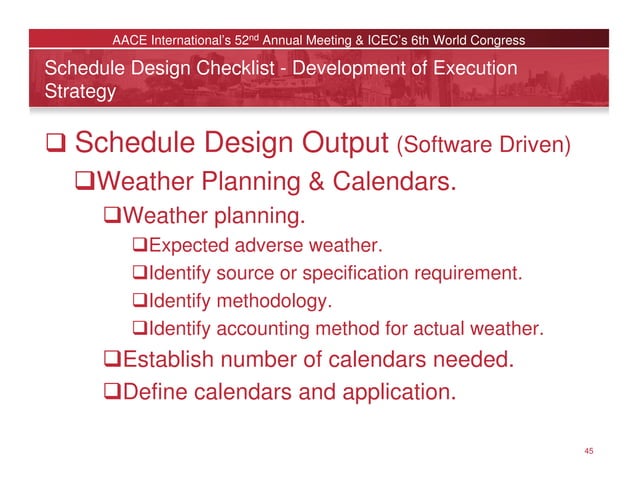 Schedule Design AACE | PDF | Business | Business and Finance
