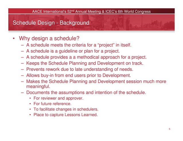 Schedule Design AACE | PDF | Business | Business and Finance