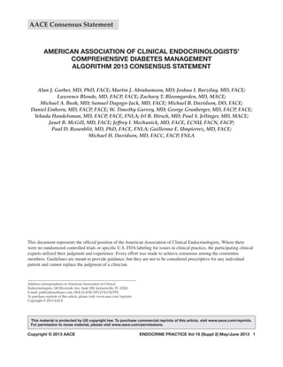 Aace consensus statement | PDF