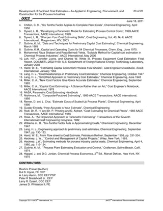 Aace factored cost estimation | PDF