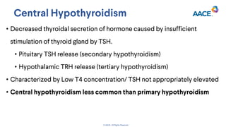 AACE HypothyroidismHypothyroidism. Slide -Pdf | PDF