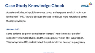 AACE HypothyroidismHypothyroidism. Slide -Pdf | PDF